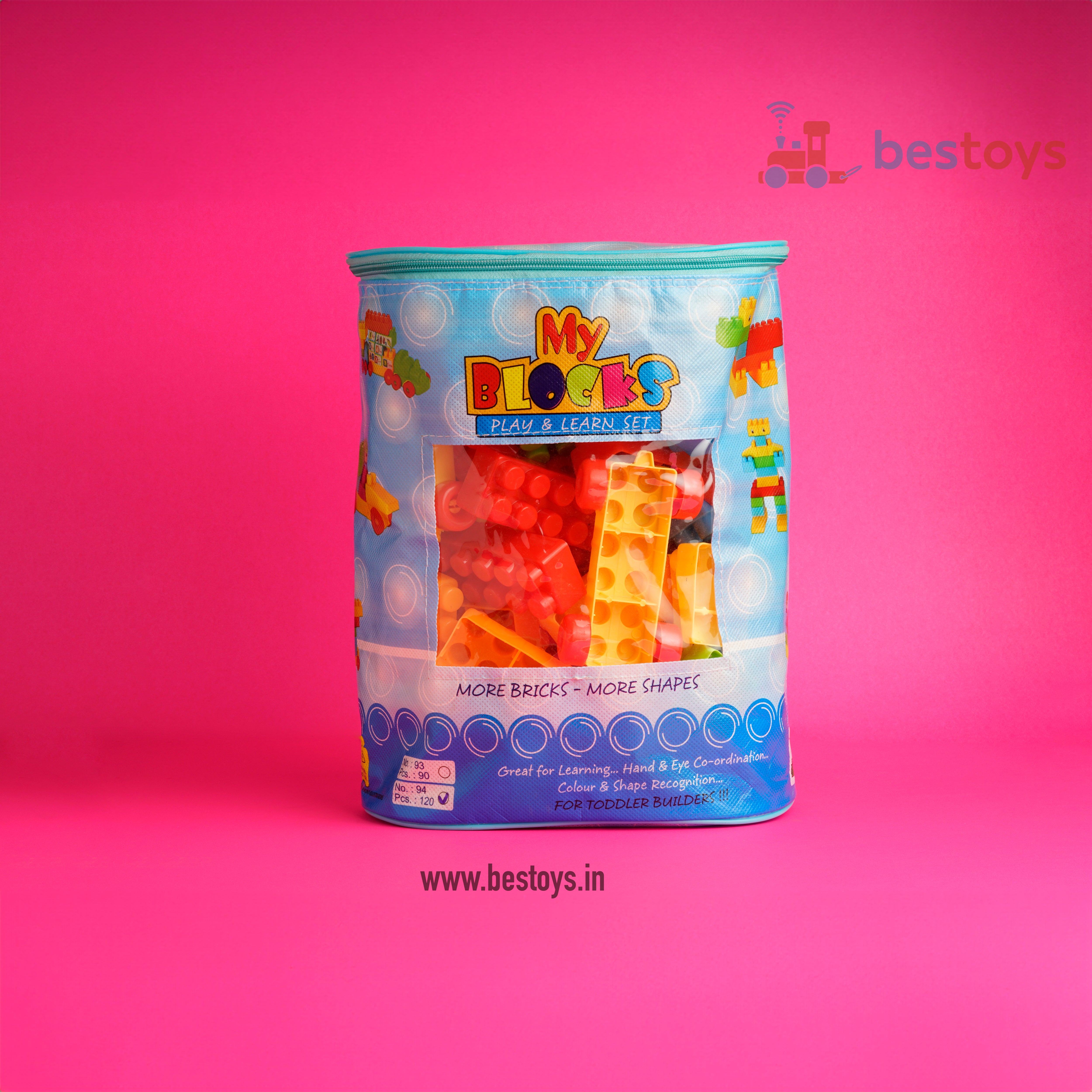 My Blocks | 120 pieces | More Bricks & More Shapes | Play & Learn set ...